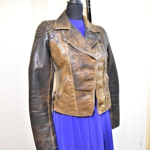 GAS | Jackets & Coats | Gas 0 Italian Leather Moto Jacket | Poshmark